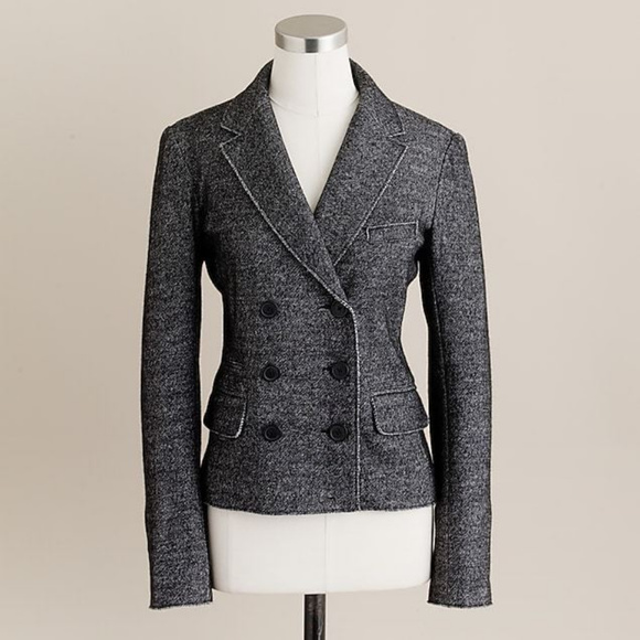 J. Crew | Jackets & Coats | J Crew Marled Wool Blend Grey Blazer Jacket ...